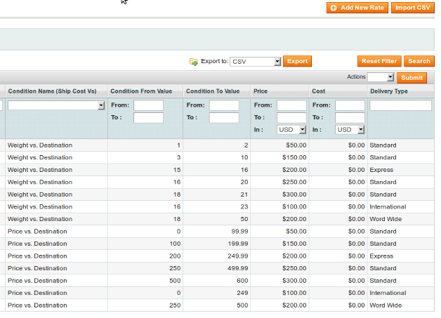 Table Rate Shipping Calculator Magento Extension by startbitsolutions